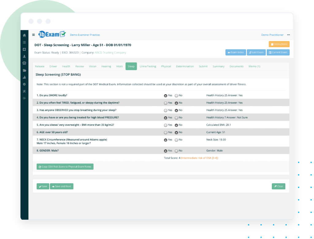 DOT Medical Exam Software | 3bExam